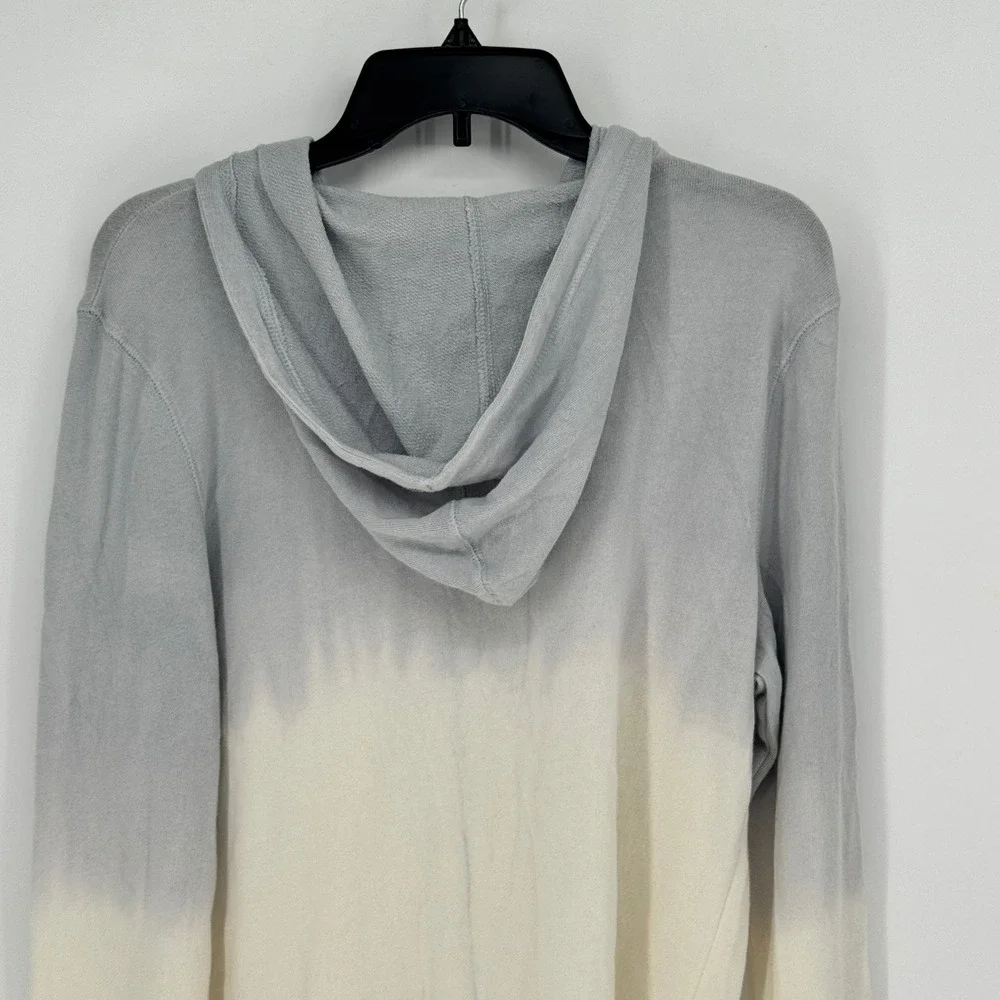 SO | Tops | So The Lounge Life Zip Hoodie Grey Dip Dye Womens Size ...